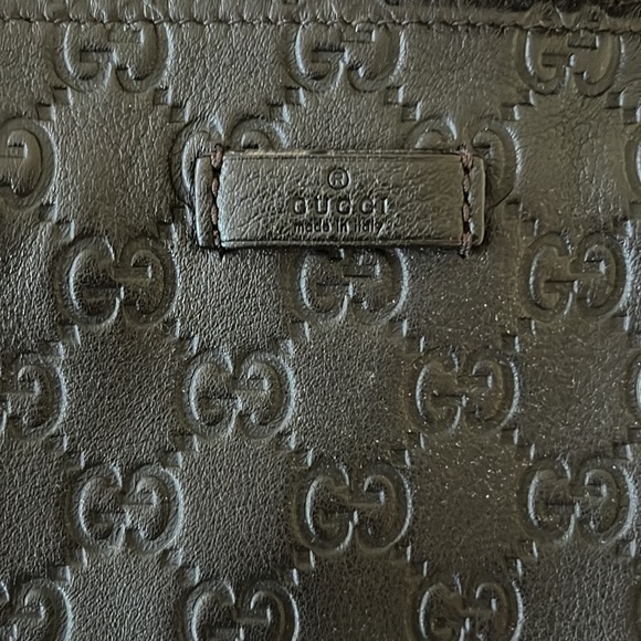 Gucci | Bags | Gucci Black Monogram Leather Messenger Bag | Poshmark